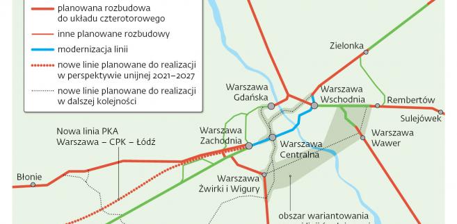 Warszawa z nową siecią kolei? Tak wygląda plan PKP PLK [MAPA ...
